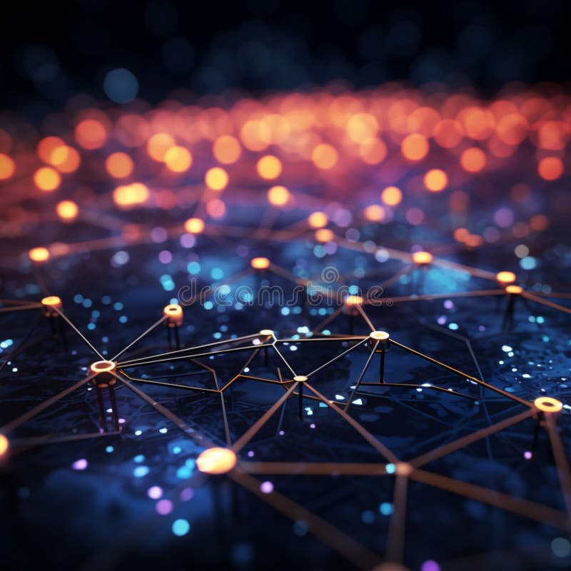 Tech Savvy Visualization Cyber Data Flow, Network Connectivity ...