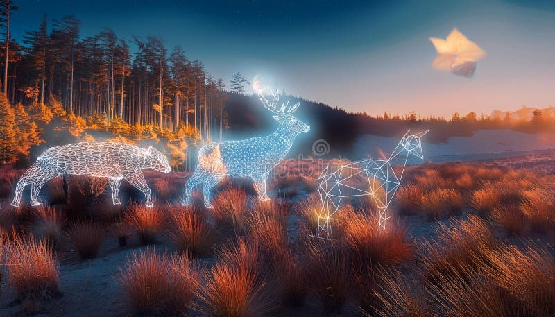 A Tech-savvy Wildlife Scene Where Animals are Integrated with Subtle ...