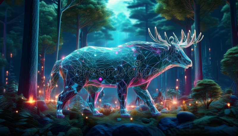 A Tech-savvy Wildlife Scene Where Animals are Integrated with Subtle ...