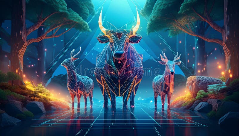 A Tech-savvy Wildlife Scene Where Animals are Integrated with Subtle ...