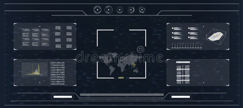 Radar Screen.HUD. Hi-tech Futuristic Display. Stock Vector ...