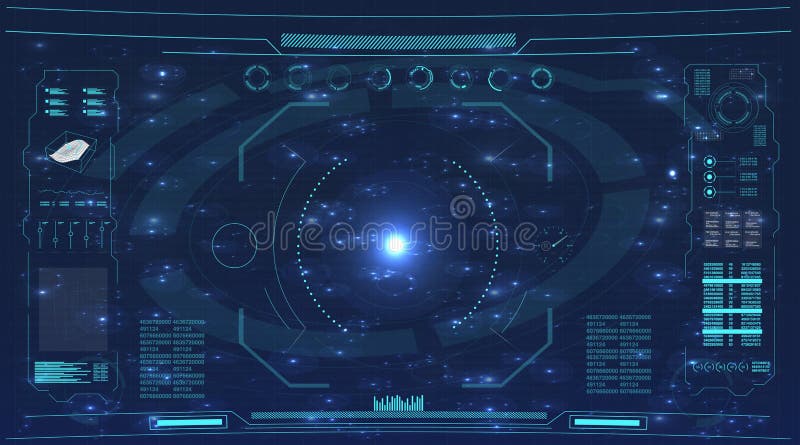 Radar Screen.HUD. Hi-tech Futuristic Display. Technology Background ...