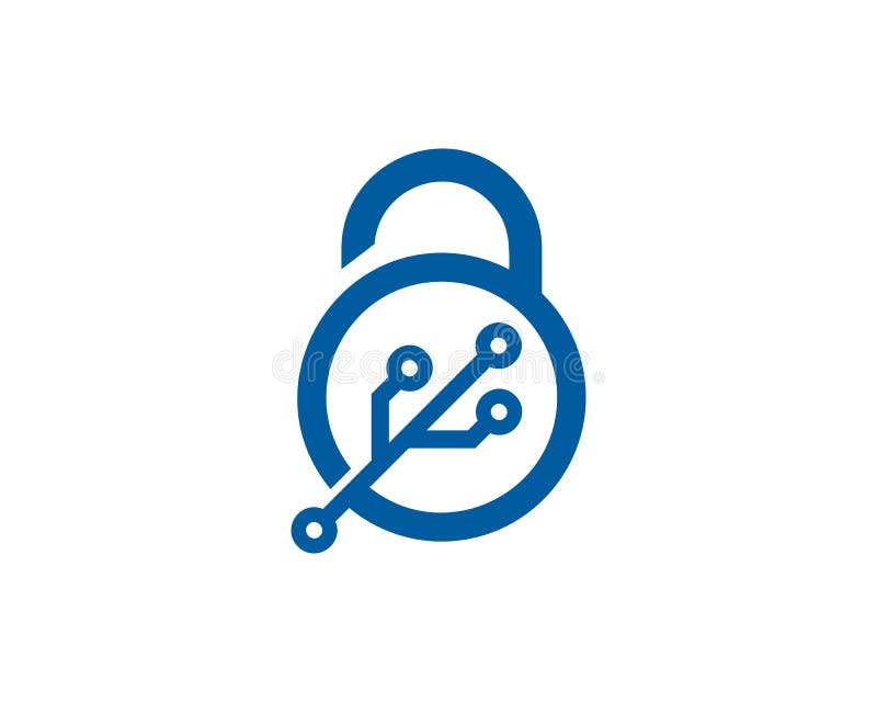 Tech Security Icon Logo Design Element Stock Vector - Illustration of ...