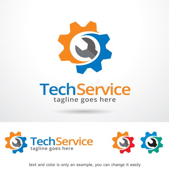 Tech Service Logo Template Design Vector Design Stock Vector ...