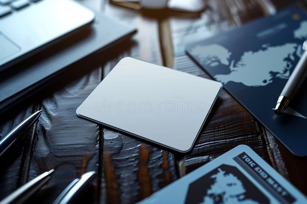 Tech Setup: Tablet Computer and Mouse on Table Stock Illustration ...