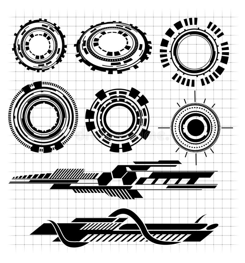 Tech Shapes 2 stock vector. Illustration of circle, technology - 49002631