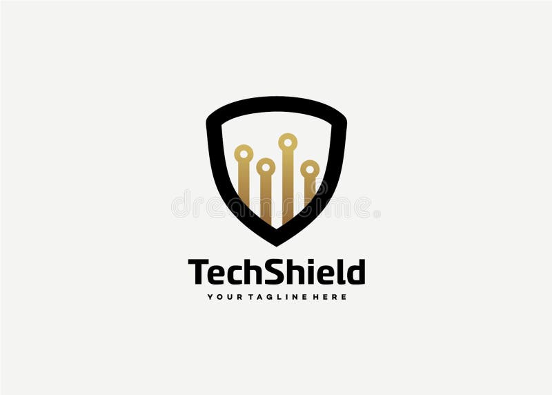 Tech Shield Logo Design Template-Protector Logo Template Design. Stock ...