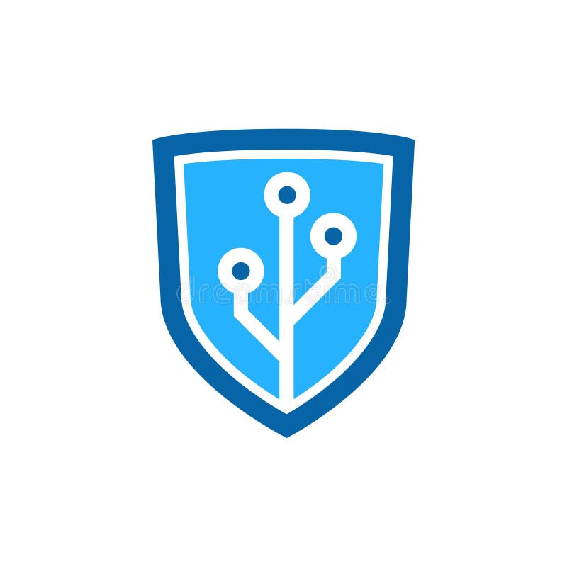 Tech Shield Security Logo, Simple Icon Stock Vector - Illustration of ...