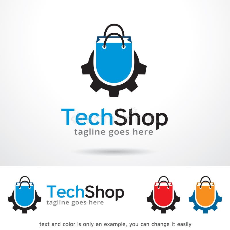 Tech Shop Logo Design Template Stock Vector - Illustration of share ...
