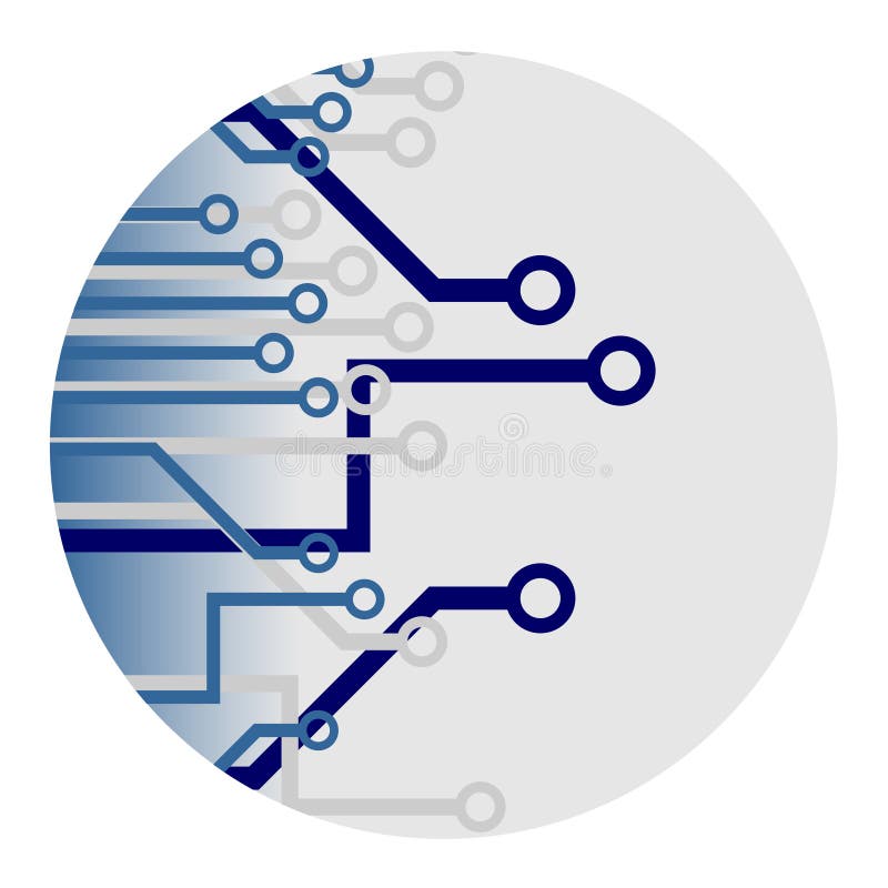 Tech sign stock vector. Illustration of research, blue - 19246404