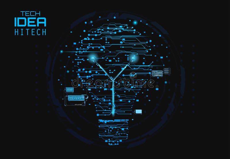 Tech silhouette icon stock vector. Illustration of digital - 81913003