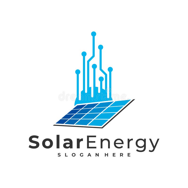 Tech Solar Logo Vector Template, Creative Solar Panel Energy Logo ...