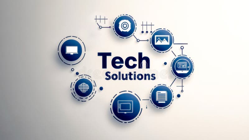 Tech Solutions Providing Innovative Digital Resources and Technological Advancements Stock Photo ...
