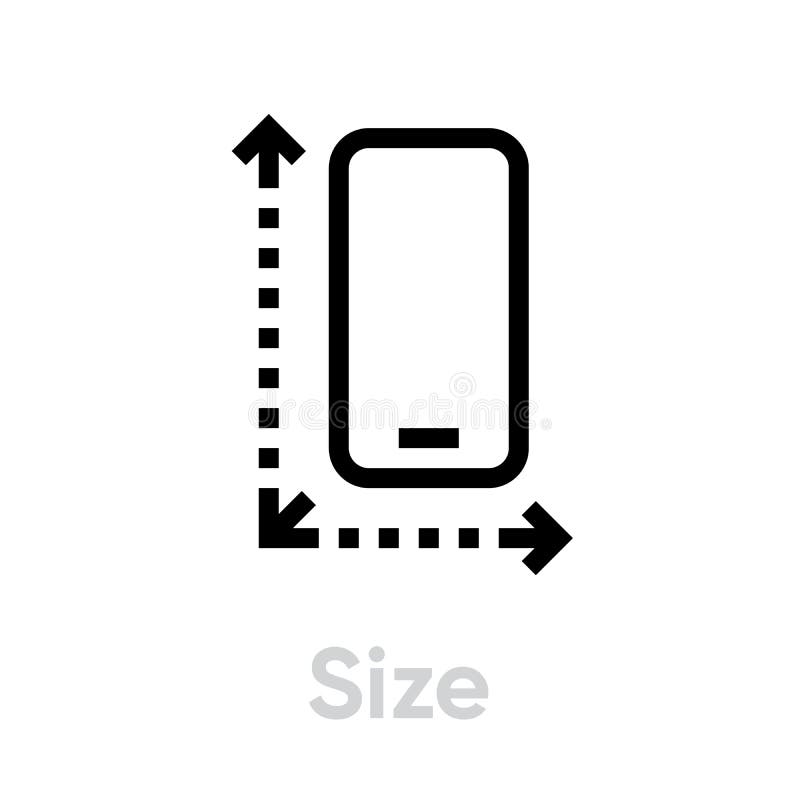 Tech Specs Size Phone Icon. Editable Line Vector Stock Vector ...