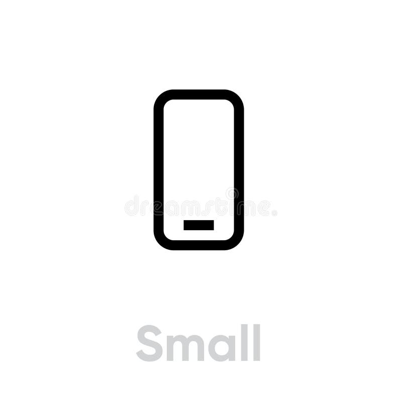 Tech Specs Extra Small Size Phone Icon. Editable Vector Stroke Stock ...