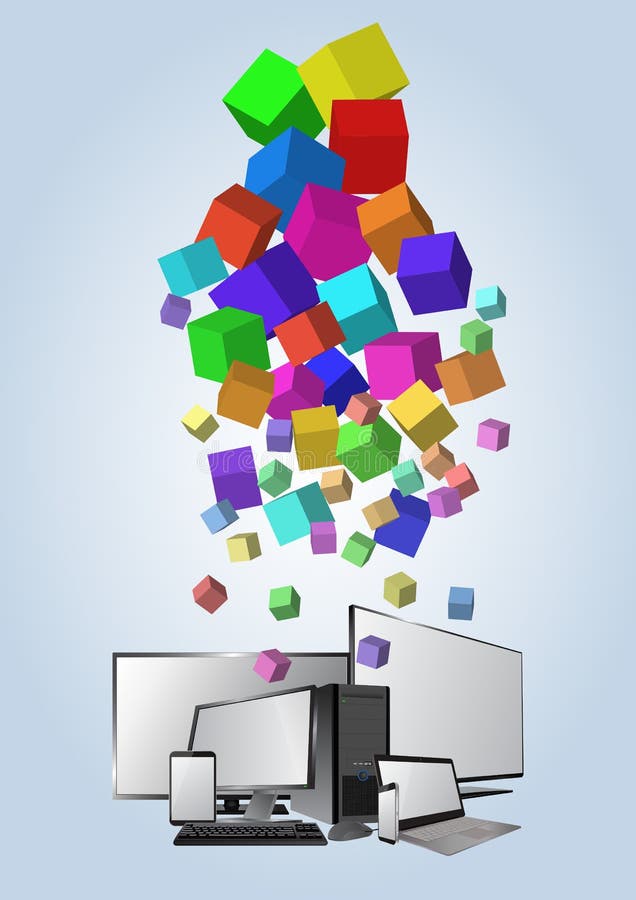 Tech square stock vector. Illustration of communication - 66048550