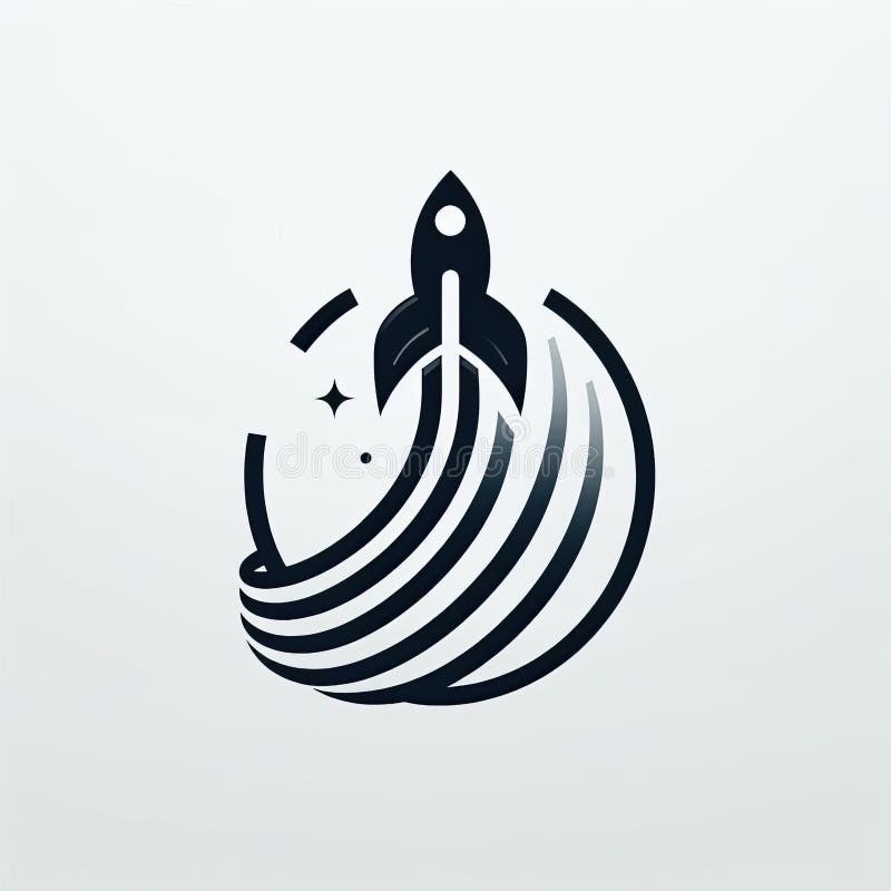 Rising Rocket Logo Set Target Act Symbol Stock Vector - Illustration of ...