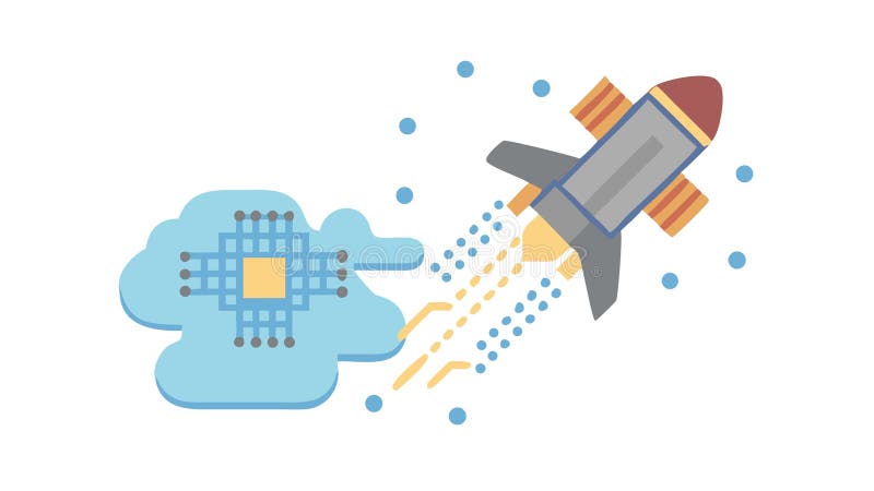 Tech Startup Launch, Digital Innovation, Rocket Science, Vector Design ...