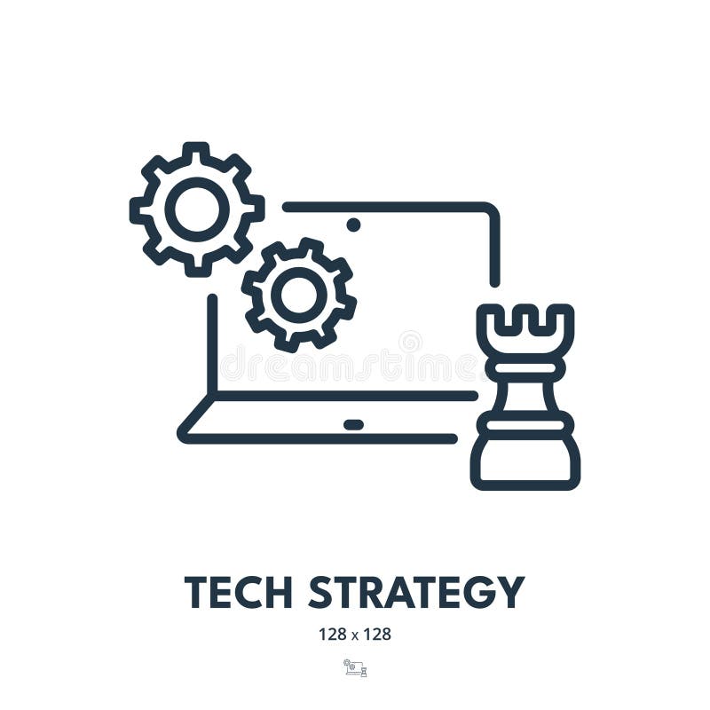 Tech Strategy Icon. Technology, High Tech, Creative. Editable Stroke ...