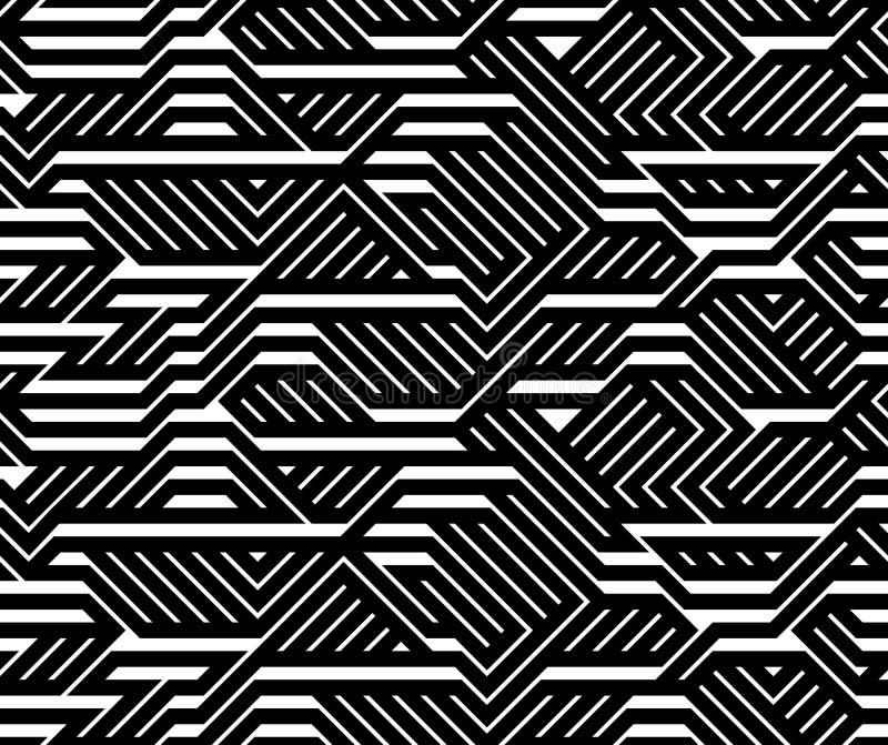 Tech Style Seamless Linear Pattern Vector, Monochrome Circuit Board ...