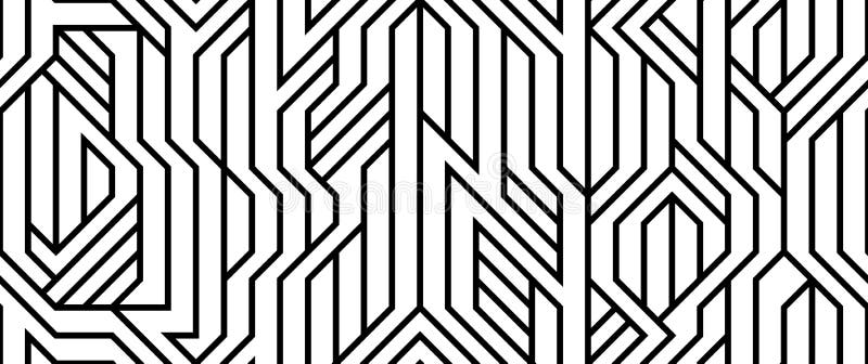 Tech Style Seamless Linear Pattern Vector, Monochrome Circuit Board ...