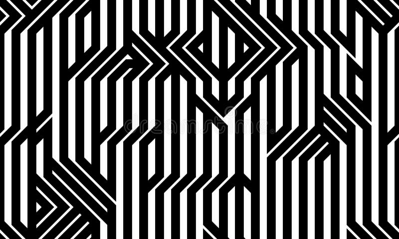 Tech Style Seamless Linear Pattern Vector, Monochrome Circuit Board ...