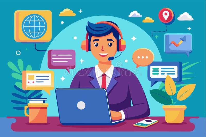 A Tech Support Agent Provides Assistance Over a Remote Call from Their ...