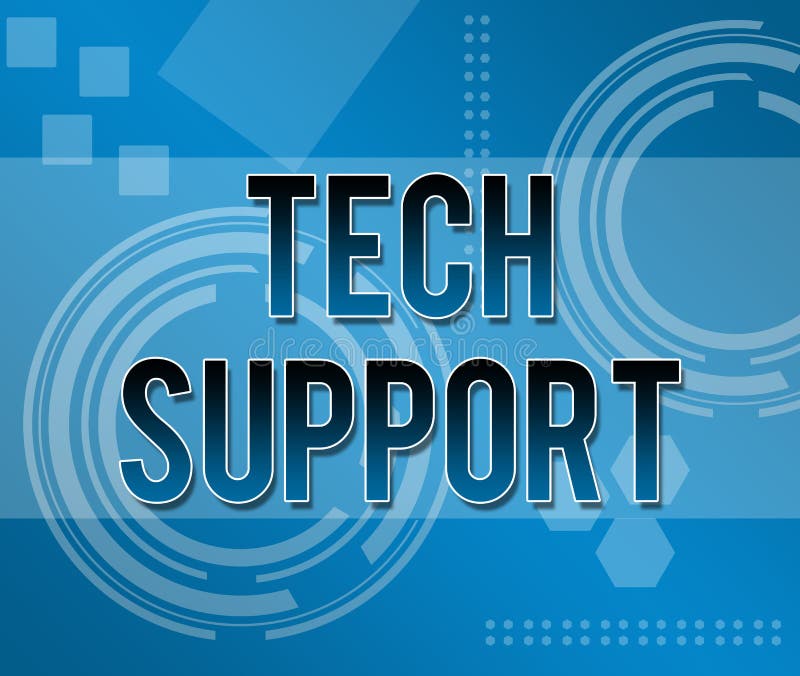 Tech Support Business Background Stock Illustration - Illustration of ...