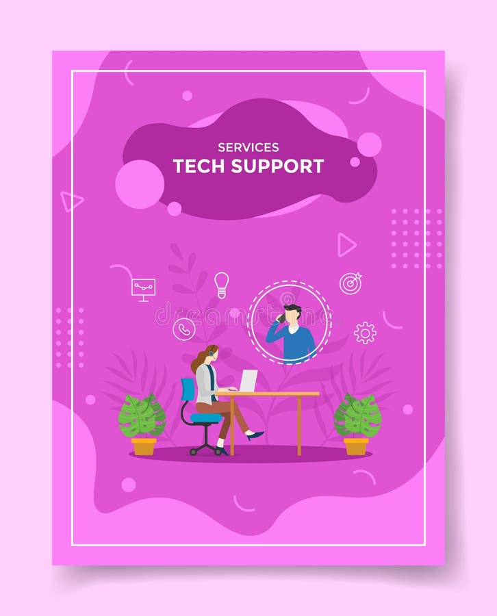 Tech Support Concept for Template of Banners, Flyer, Books, and ...