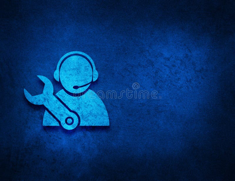 Tech Support Icon Artistic Abstract Blue Grunge Texture Background ...