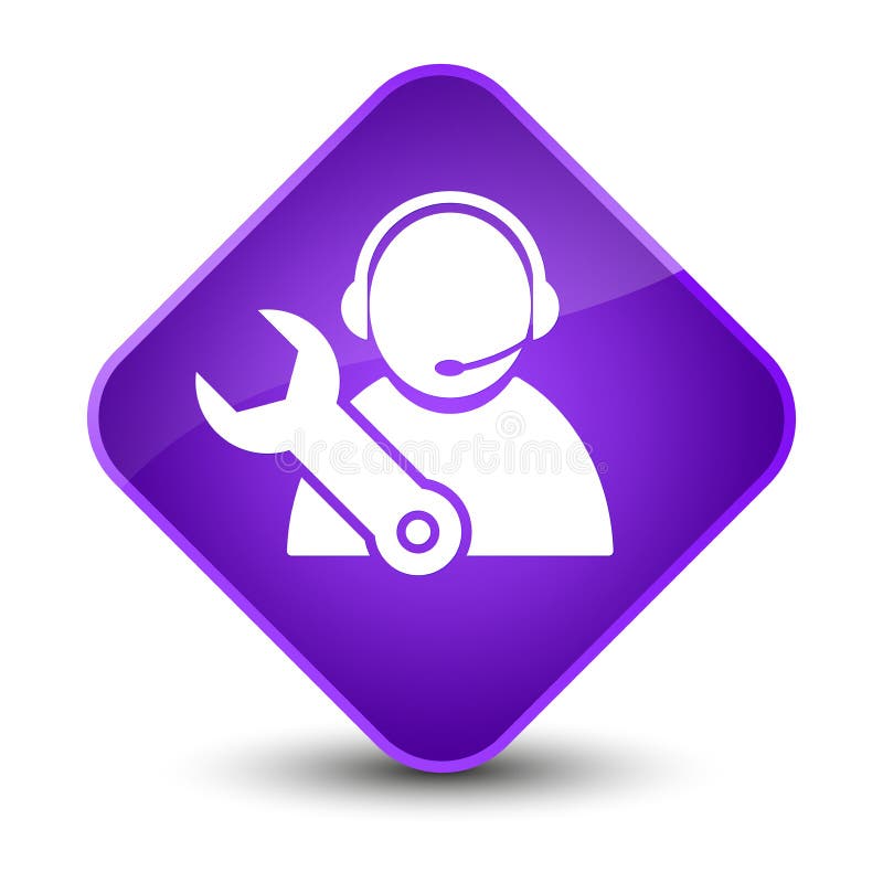 Tech Support Icon Elegant Purple Diamond Button Stock Illustration ...