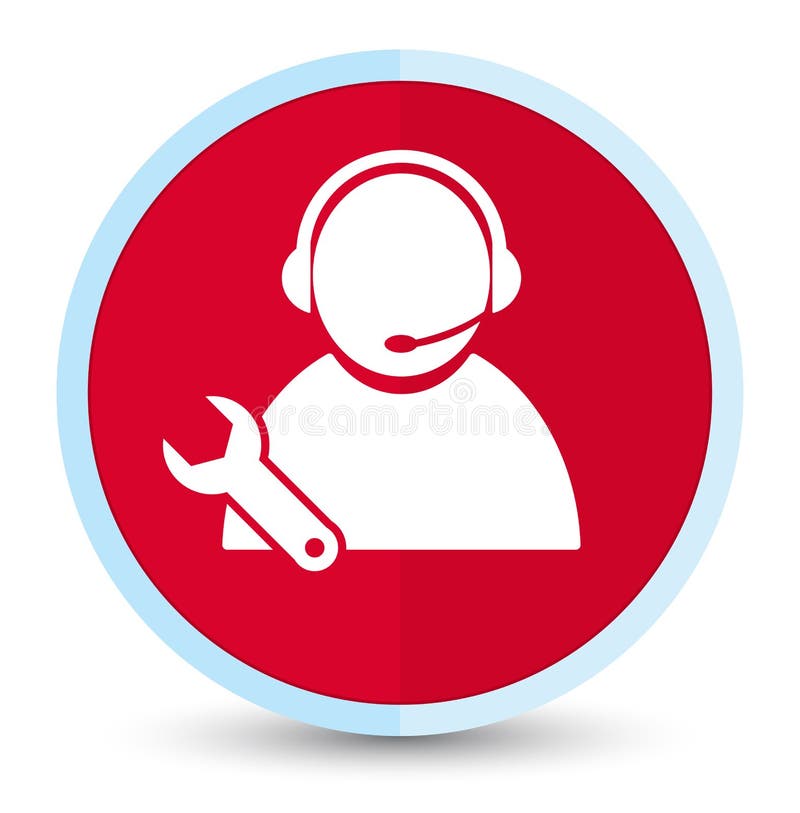 Tech Support Icon Splash Natural Blue Round Button Stock Vector ...