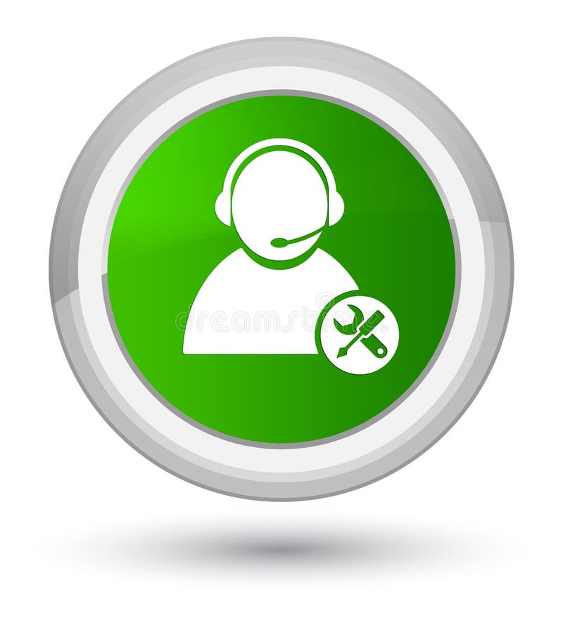 Tech Support Icon Prime Green Round Button Stock Illustration ...