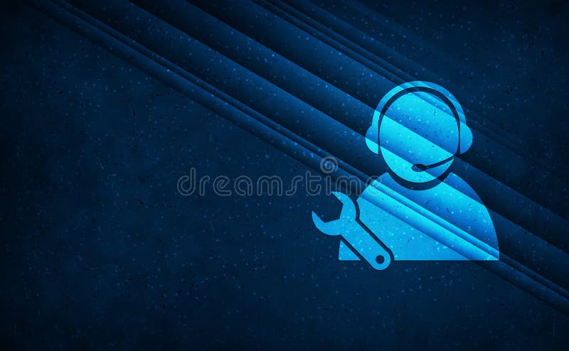 Tech Support Icon Natural Sky Light Abstract Dark Blue Background ...