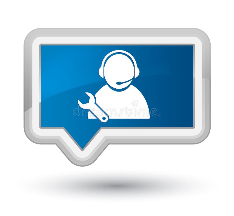 Tech Support Icon Prime Blue Banner Button Stock Illustration ...