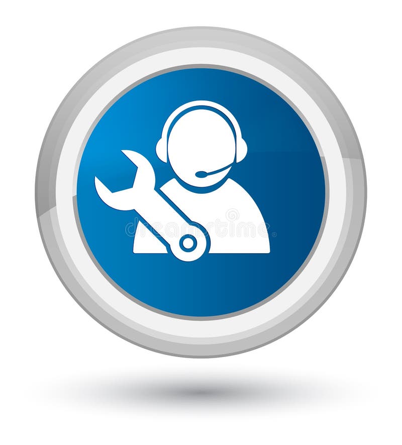 Tech Support Icon Prime Blue Round Button Stock Illustration ...