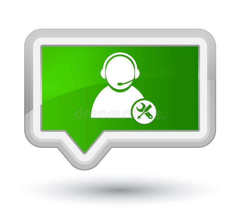 Tech Support Icon Prime Green Banner Button Stock Illustration ...