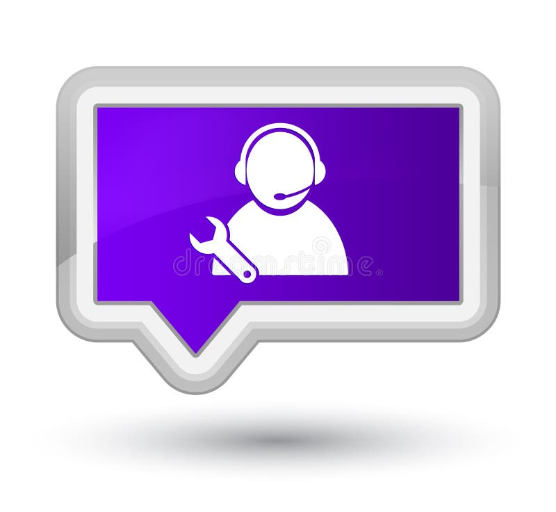 Tech Support Icon Prime Purple Banner Button Stock Illustration ...