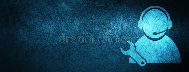 Tech Support Icon Special Blue Banner Background Stock Illustration ...