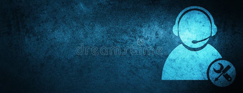 Tech Support Icon Special Blue Banner Background Stock Illustration ...