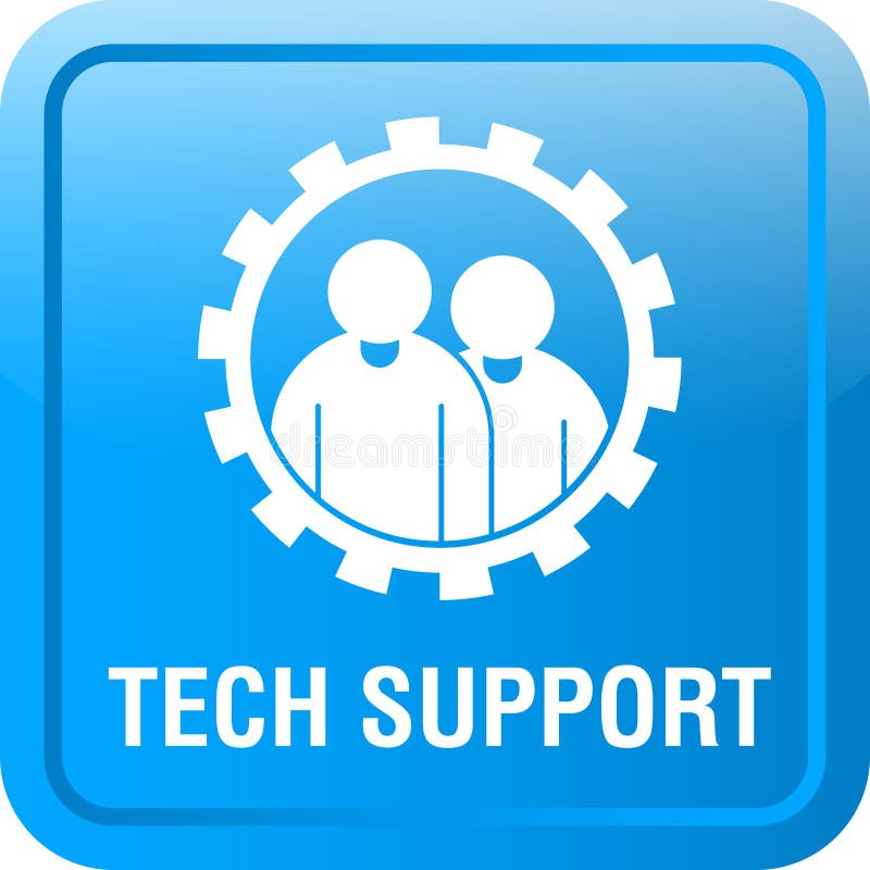Tech support icon button stock illustration. Illustration of connect ...
