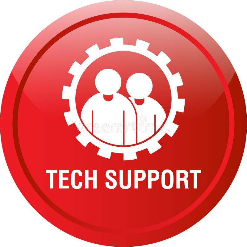 Tech support icon button stock illustration. Illustration of customer ...