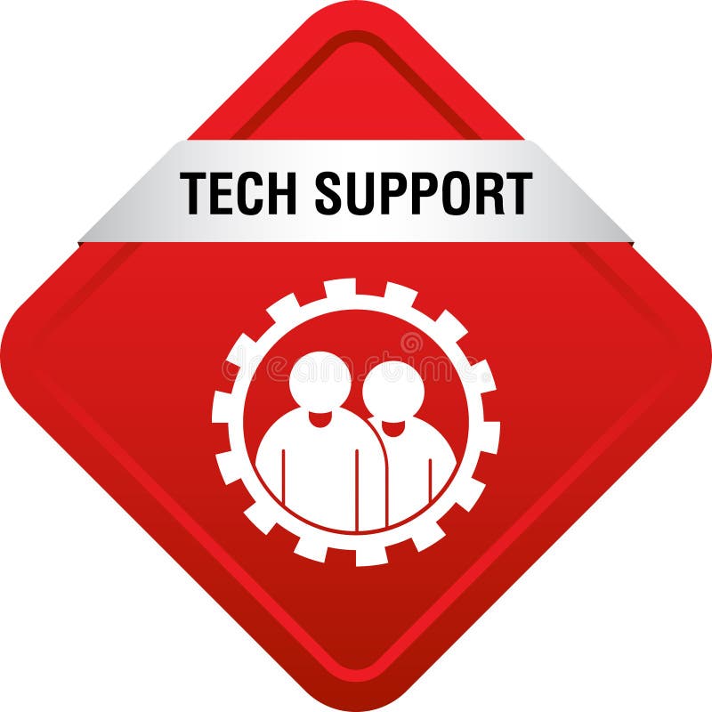 Tech support icon button stock illustration. Illustration of customer ...
