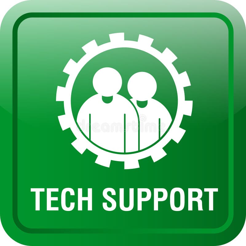 Tech support icon button stock illustration. Illustration of connect ...