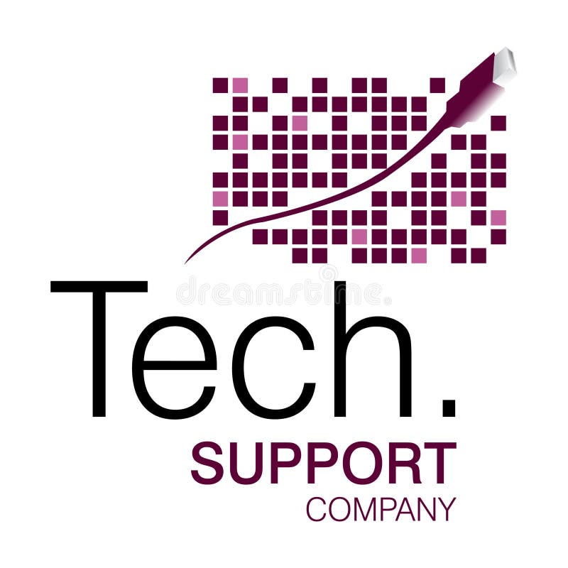 Tech Support Logo stock vector. Illustration of idea, brand - 5950266