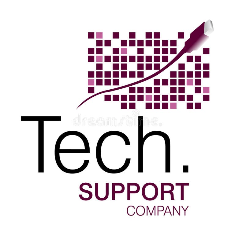 Tech Support Logo stock vector. Illustration of idea, brand - 5950266