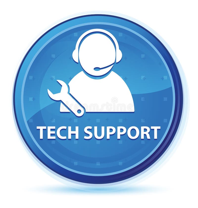 Tech Support Midnight Blue Prime Round Button Stock Vector ...