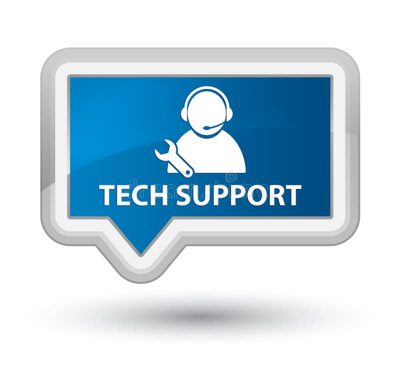 Tech Support Prime Blue Banner Button Stock Illustration - Illustration ...