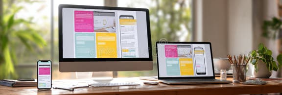 Tech Support Screen Overlaps a Clean, Organized Website Layout on ...
