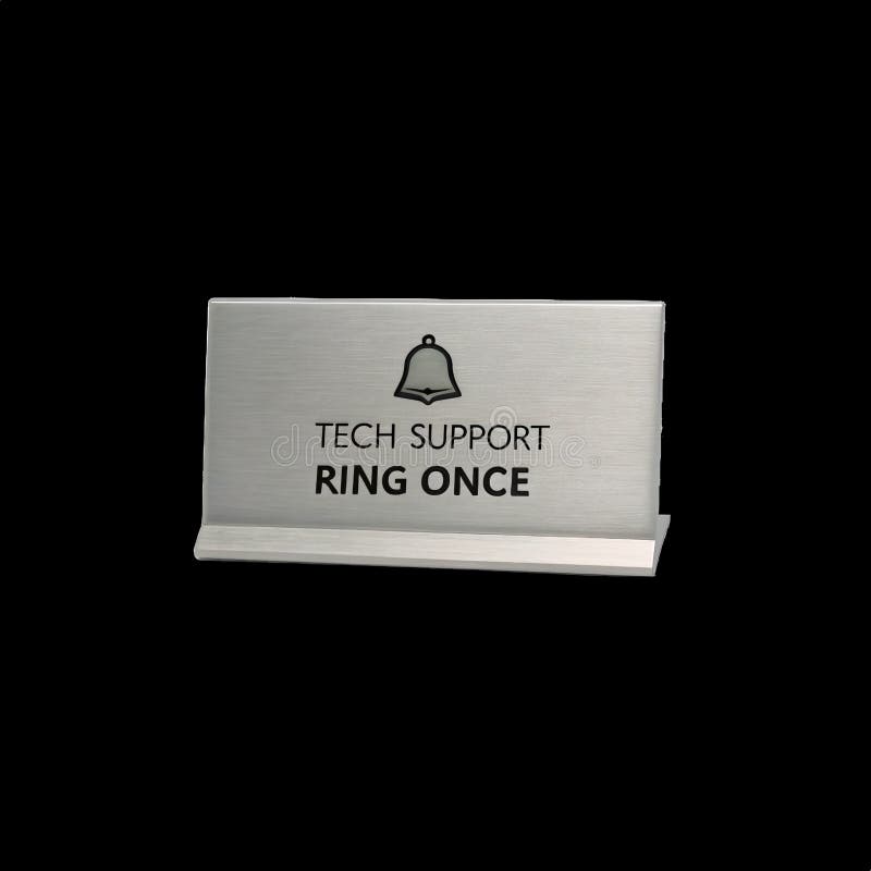 Tech Support Sign Ringing Once on Transparent Background Stock ...